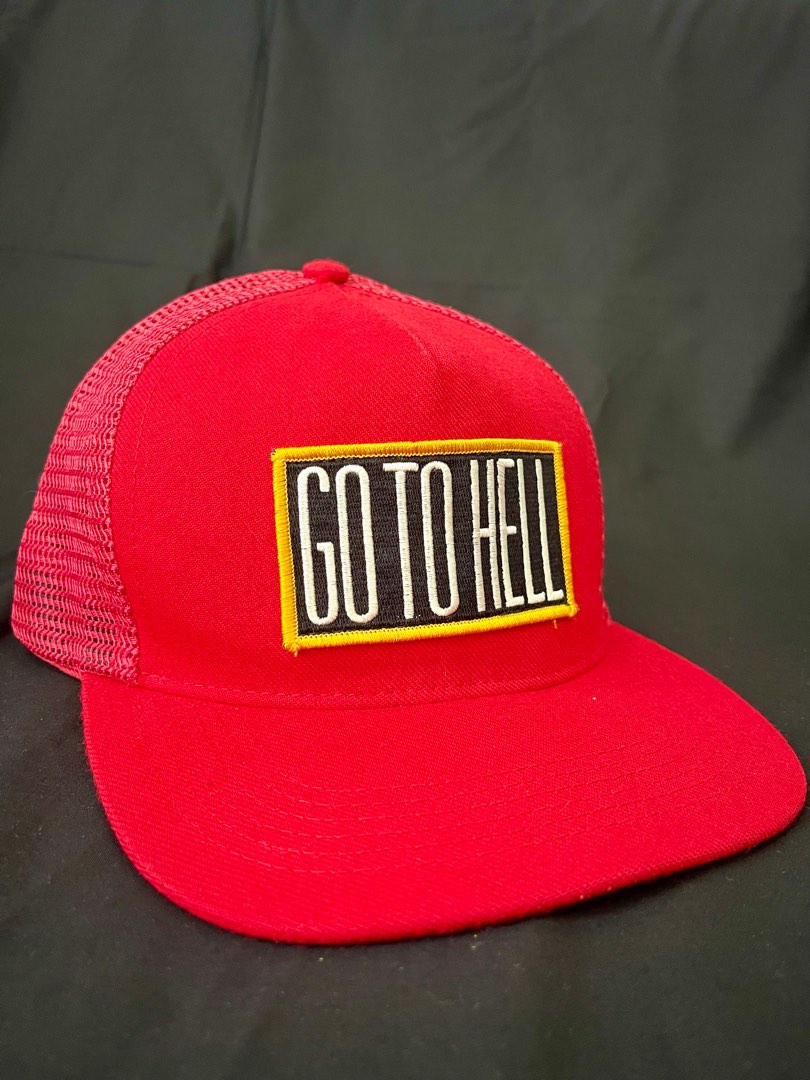 SS10 Rare Supreme Go To Hell 5 Panel Snapback Trucker Cap, Men's ...