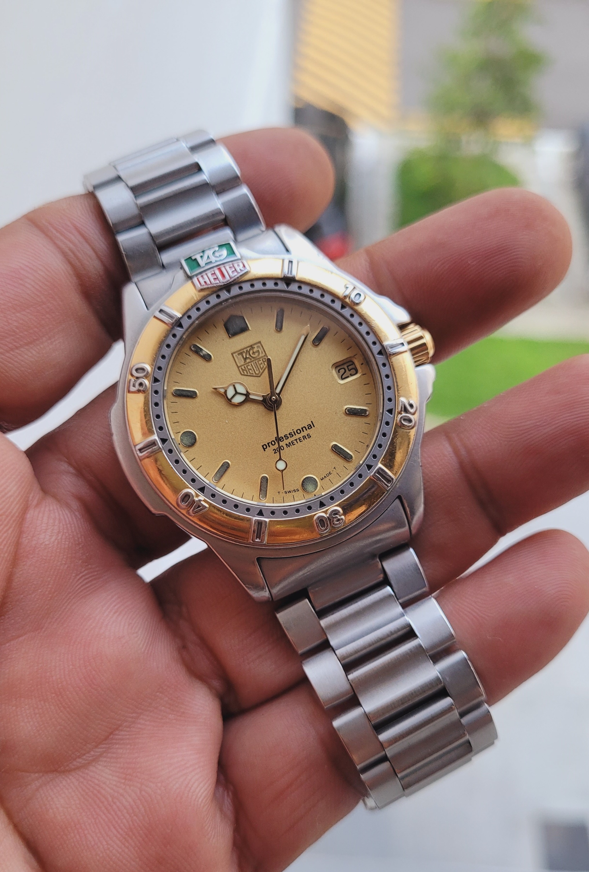 Tag Heuer 4000 995.406K Gold Dial Two Tone Men's 42mm, Luxury, Watches ...