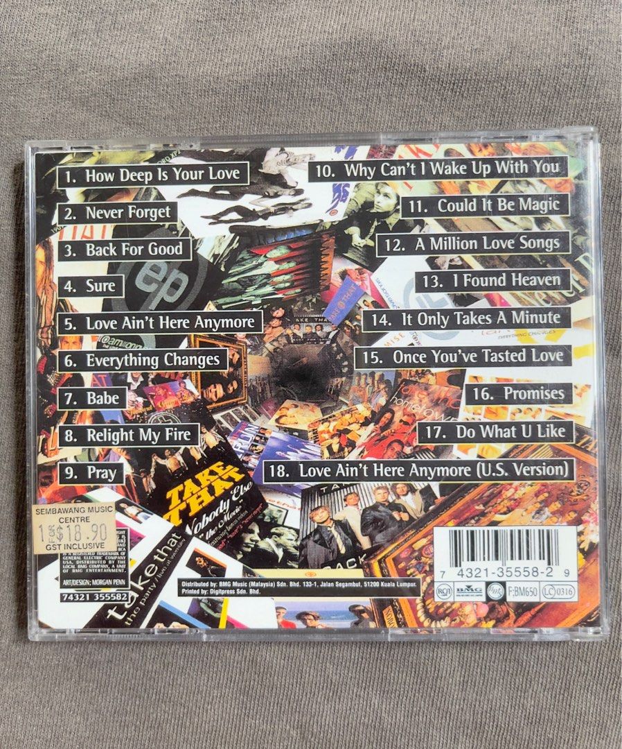 TAKE THAT - GREATEST HITS, Hobbies & Toys, Music & Media, CDs & DVDs on ...