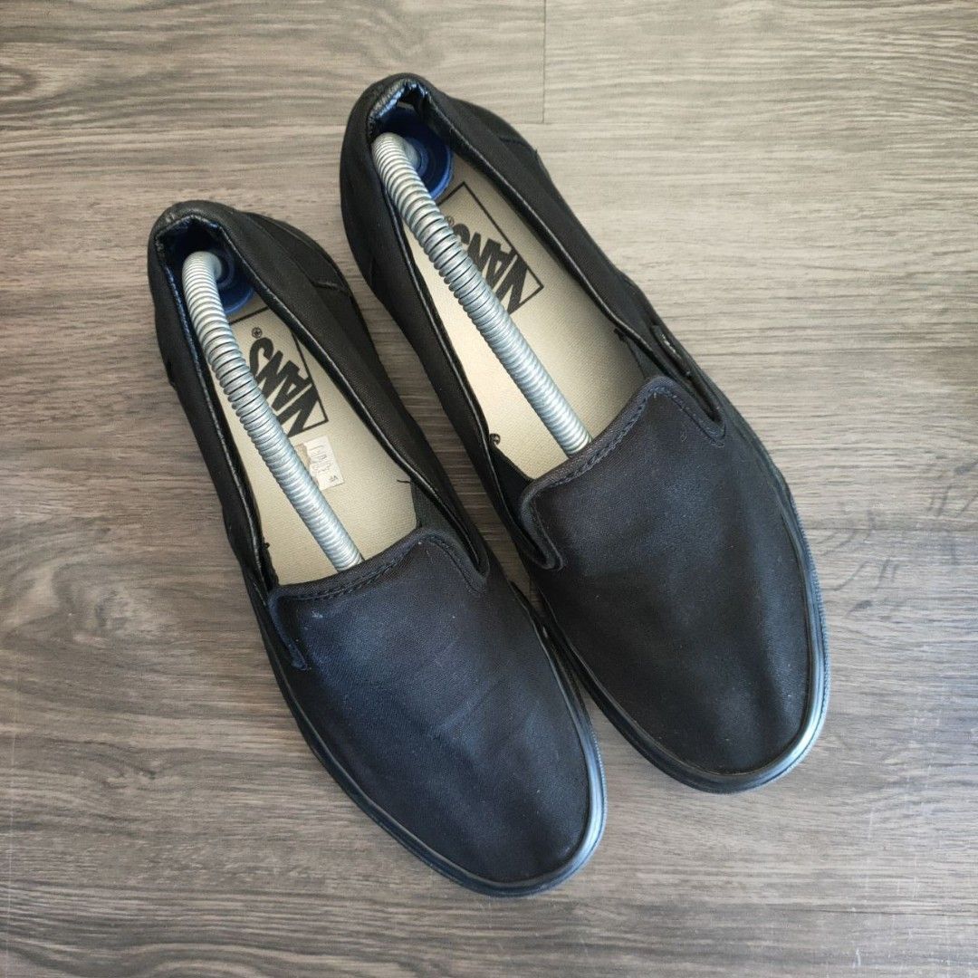 Vans Classic Slip On All Black 7.5UK / 26.5CM, Men's Fashion, Footwear ...
