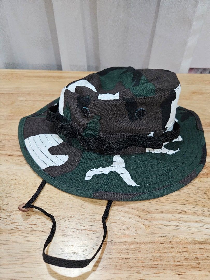 VINTAGE PRE 1990 PRODUCTION MADE IN USA Army Camo Jungle Hat for SAF ...