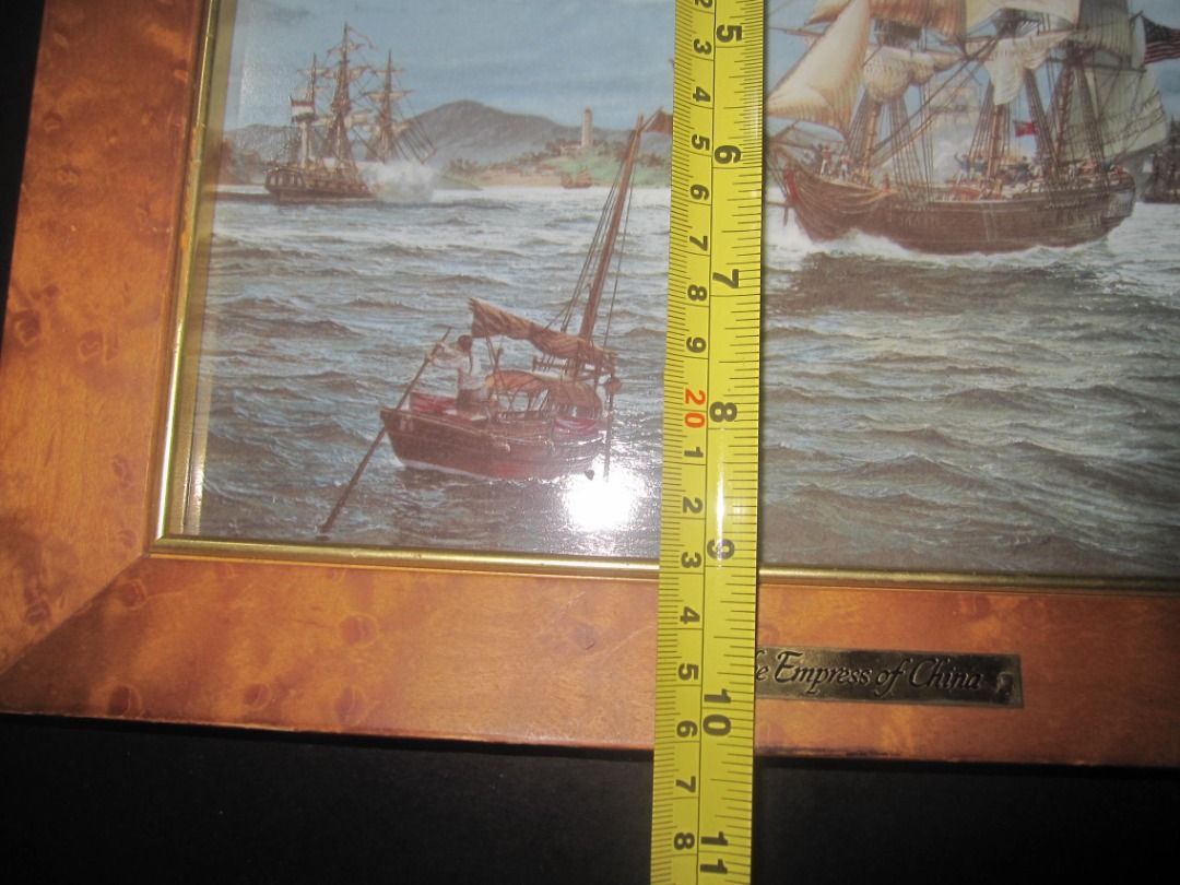 Vintage Thomas Wesley Freeman Nautical Ship Painting on Porcelain ...