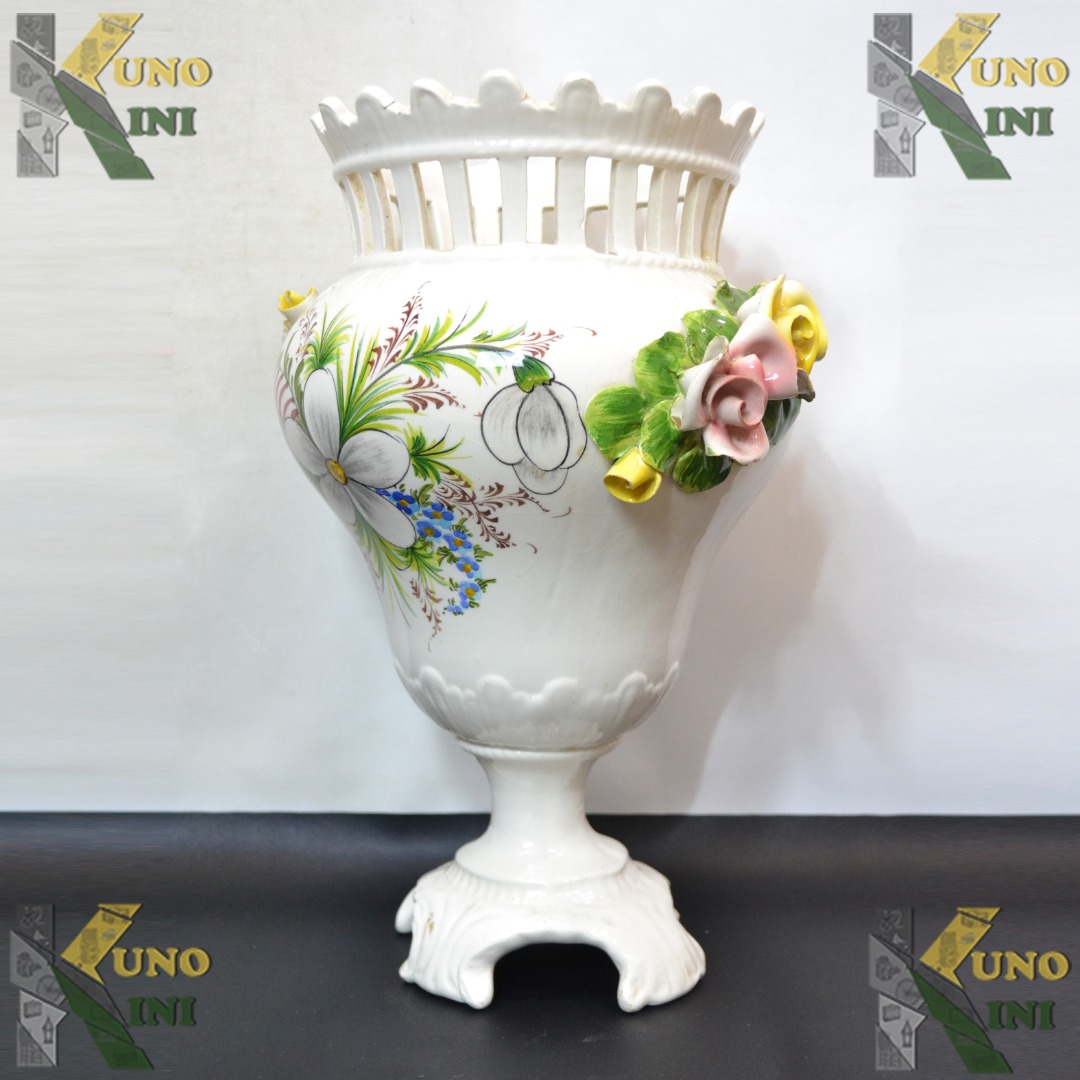 VINTAGE VAS BUNGA TROPHY, Made in Italy - Handpainted, handmade, Antik ...