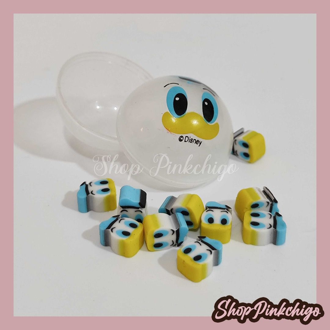 Y24a_0338 Disney Donald Duck Gasha Ball With Mini Erasers, Hobbies ...