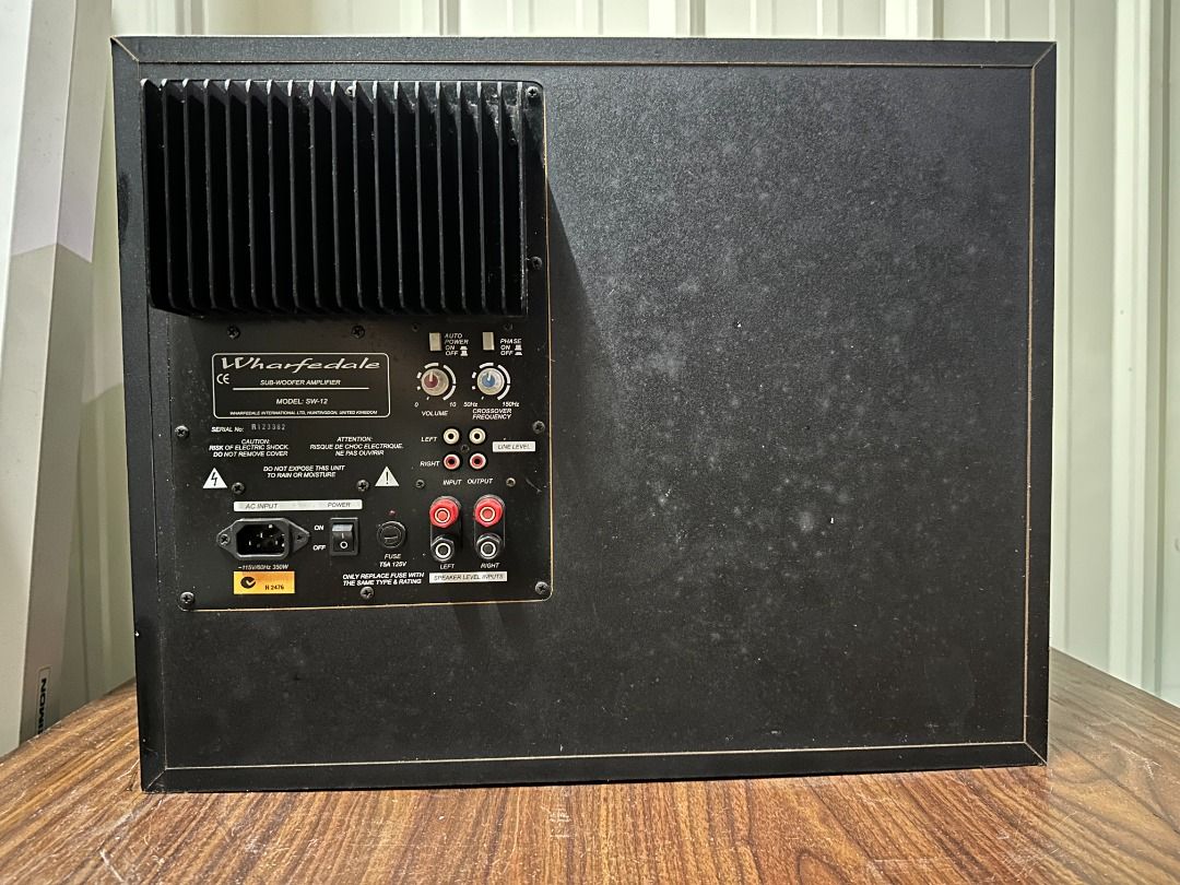 英國 WHARFEDALE TOPAZ SW-12 主動式重低音 音響 喇叭 12吋單體 原廠單體 聲音Q 英國製造~, 耳機及錄音音訊設備, Soundbar、揚聲器、藍牙喇叭、耳擴在旋轉拍賣