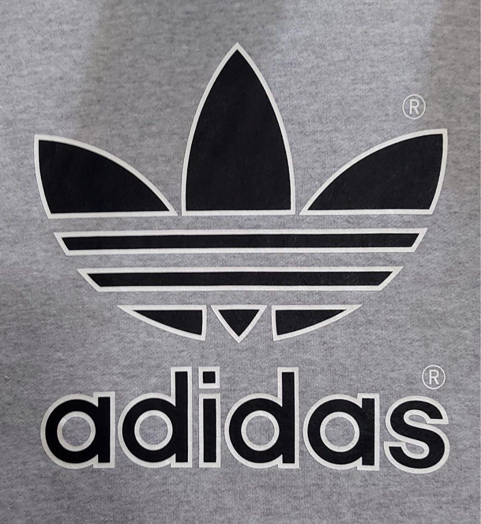 Adidas Trefoil Roundneck Grey Pit 24, Men's Fashion, Tops & Sets ...