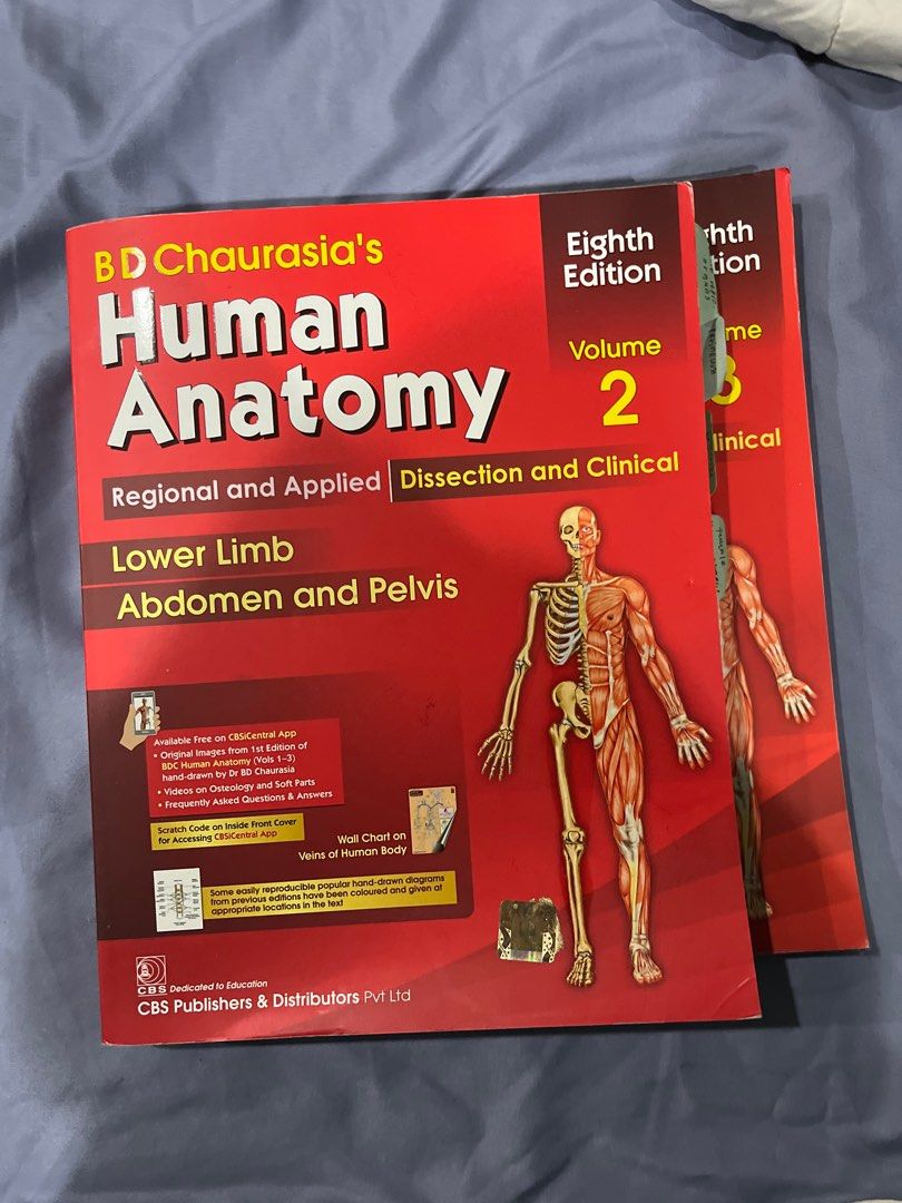 B.D Chaurasia's human anatomy book 2 and 3, Hobbies & Toys, Books ...