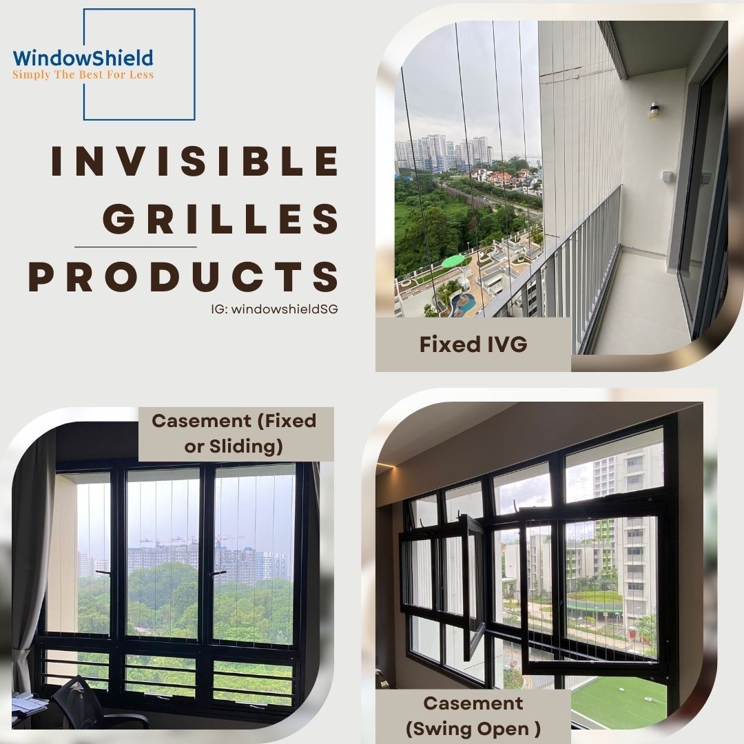 BTO Invisible Grilles/HDB Invisible Grilles/Aluminium Grilles/Fixed or ...