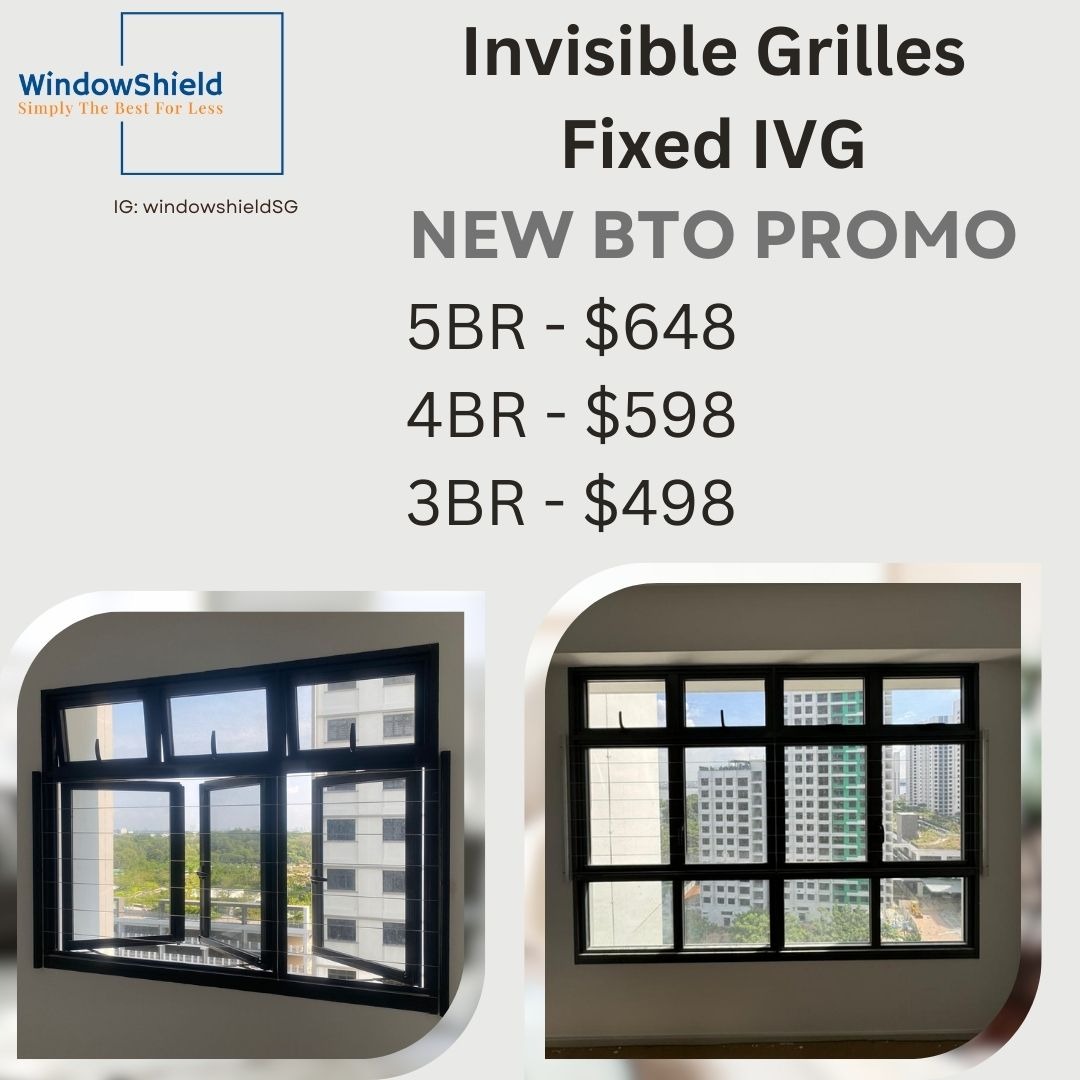 BTO Invisible Grilles/HDB Invisible Grilles/Aluminium Grilles/Fixed or ...