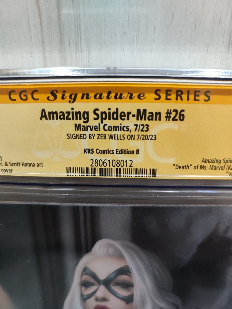 CGC Signature Slab Amazing Spiderman ASM #26 signed by Zeb Wells ...