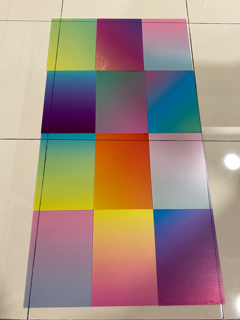 Colourful gradient Acrylic sheet A4 size 2mm architecture laser cut ...