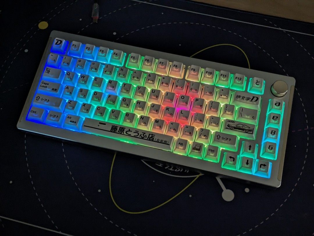 Custom Aluminum Chassis Mechanical Keyboard lubed (AkkoB3 Cream Blue ...