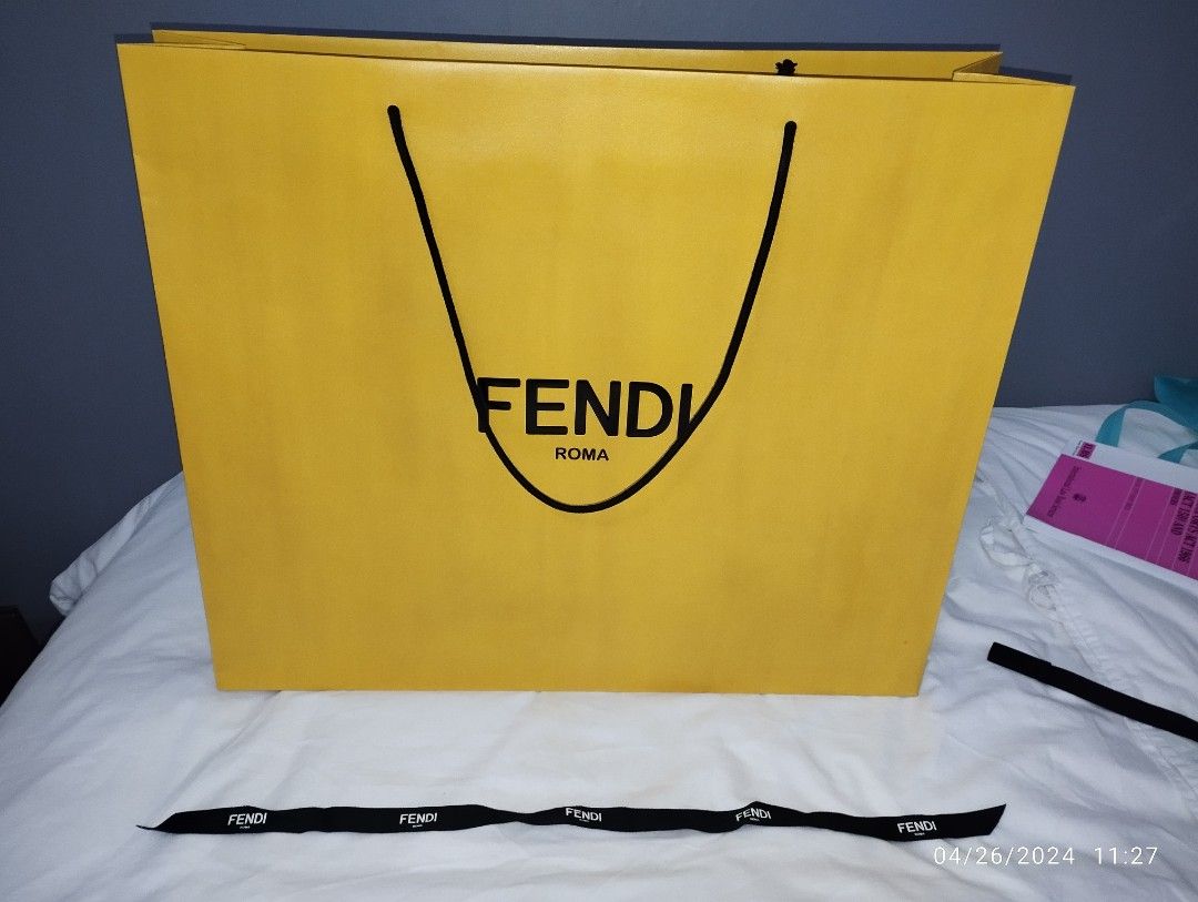 FENDI large paper bag, Luxury, Accessories on Carousell