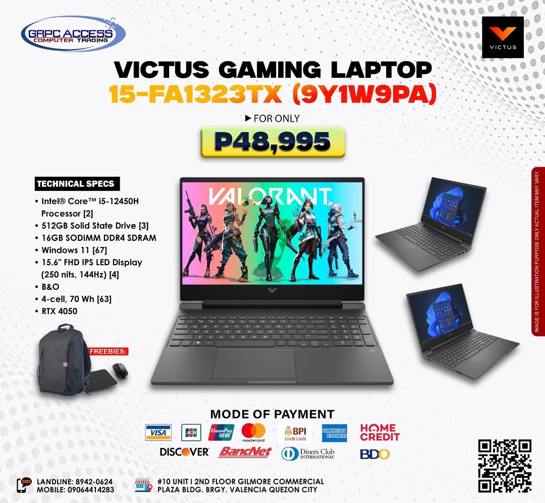 Gaming Laptop HP VICTUS 15-FA1323TX, Computers & Tech, Laptops ...