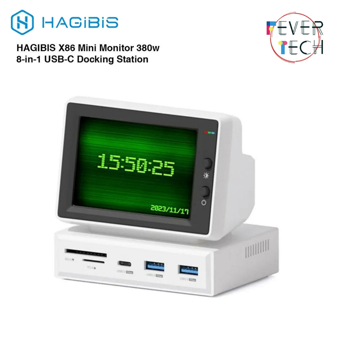HAGIBIS X86 Mini Monitor 380w 8-in-1 USB-C Docking Station,High Power ...