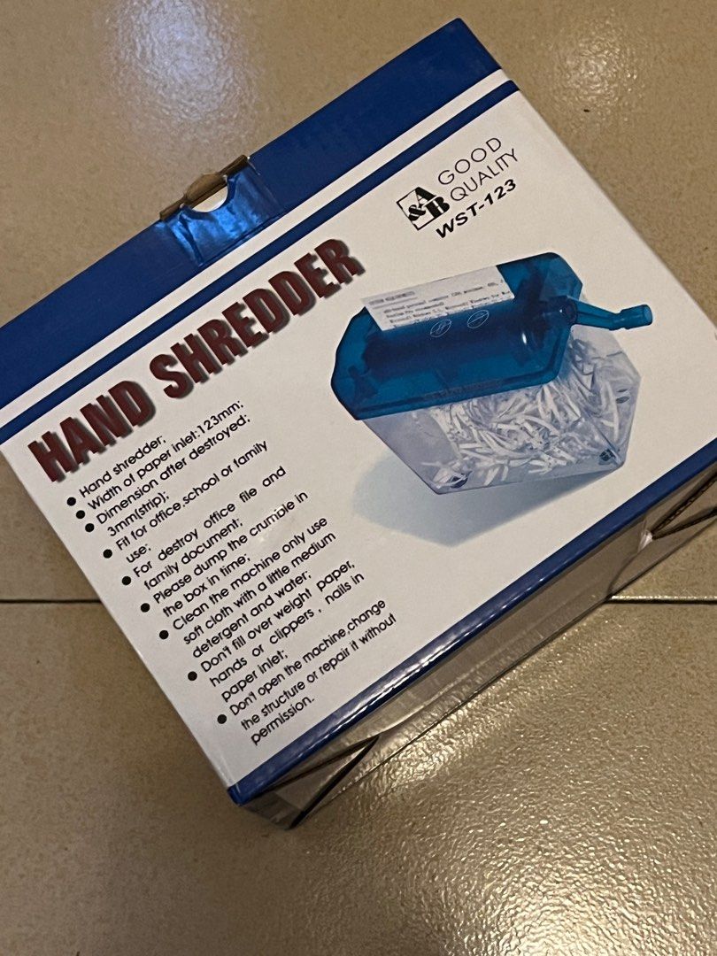 Hand Shredder - paper shreddee, Furniture & Home Living, Office ...