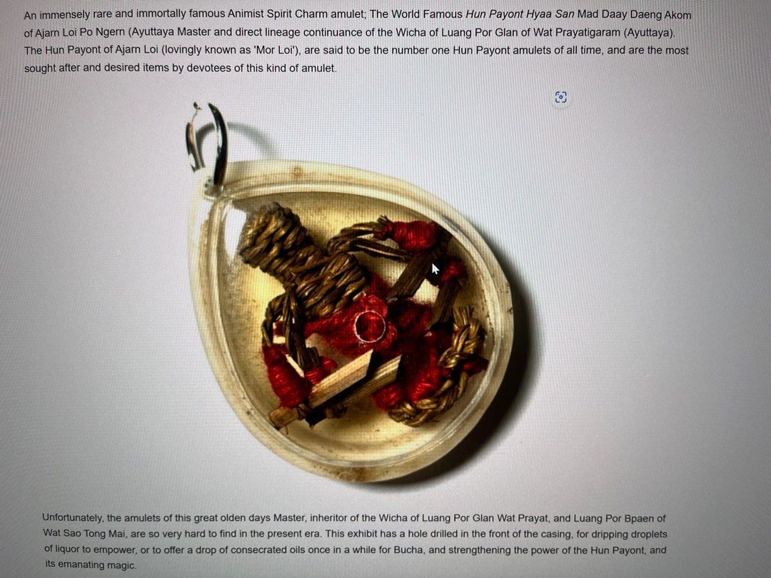 Hoon Payong Hyaa San Mad Daay Daeng Akom, Ajarn Pee - Wat Phongoensuwan ...