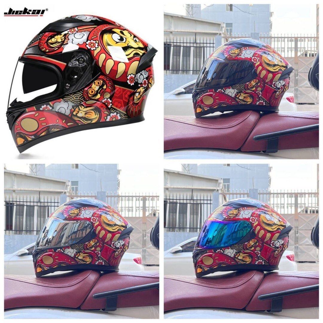 JIEKAI Motorbike full face helmet with double visors 100% actual photos ...