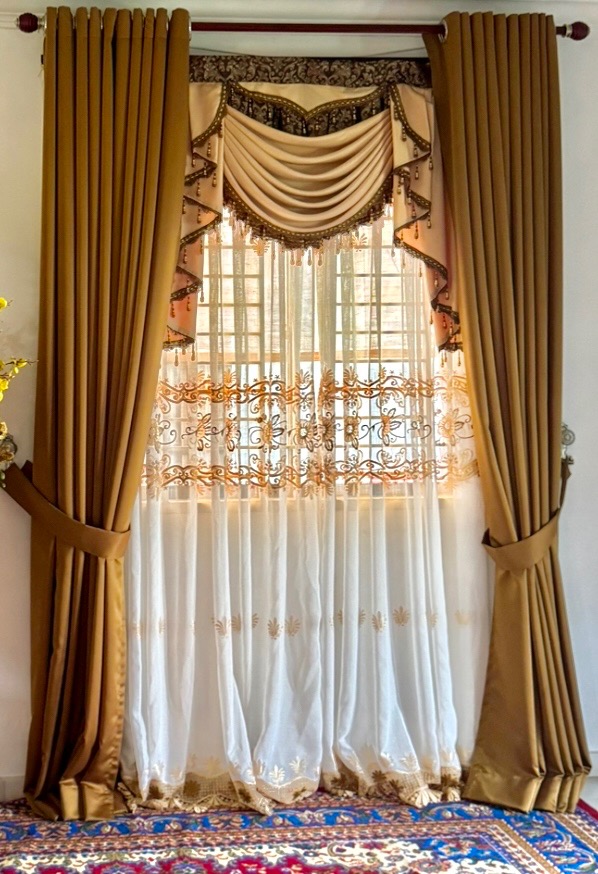 langsir gold, Furniture & Home Living, Home Decor, Curtains & Blinds on ...