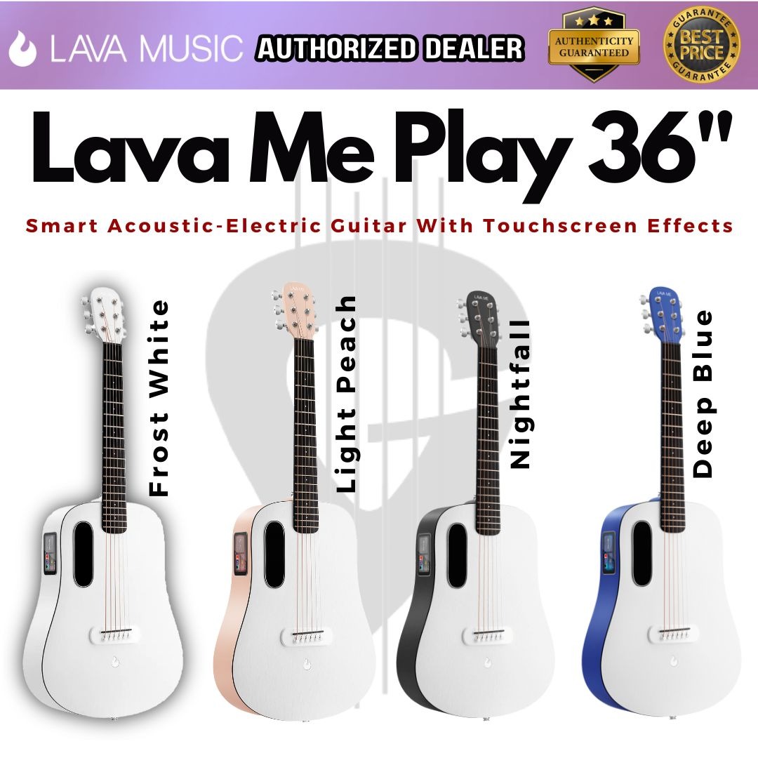 Lava Me Play 36" All-Weather Body Smart Acoustic Electric Guitar With ...