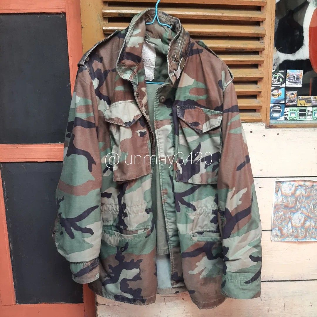 M65 jacket army USA, Fesyen Pria, Pakaian , Baju Luaran di Carousell