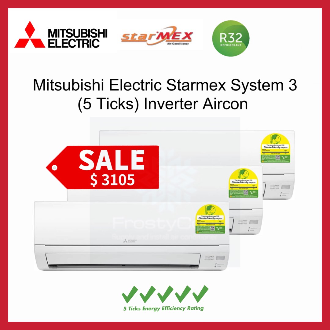 Mitsubishi Starmex System 3 Aircon + Full installation, TV & Home ...
