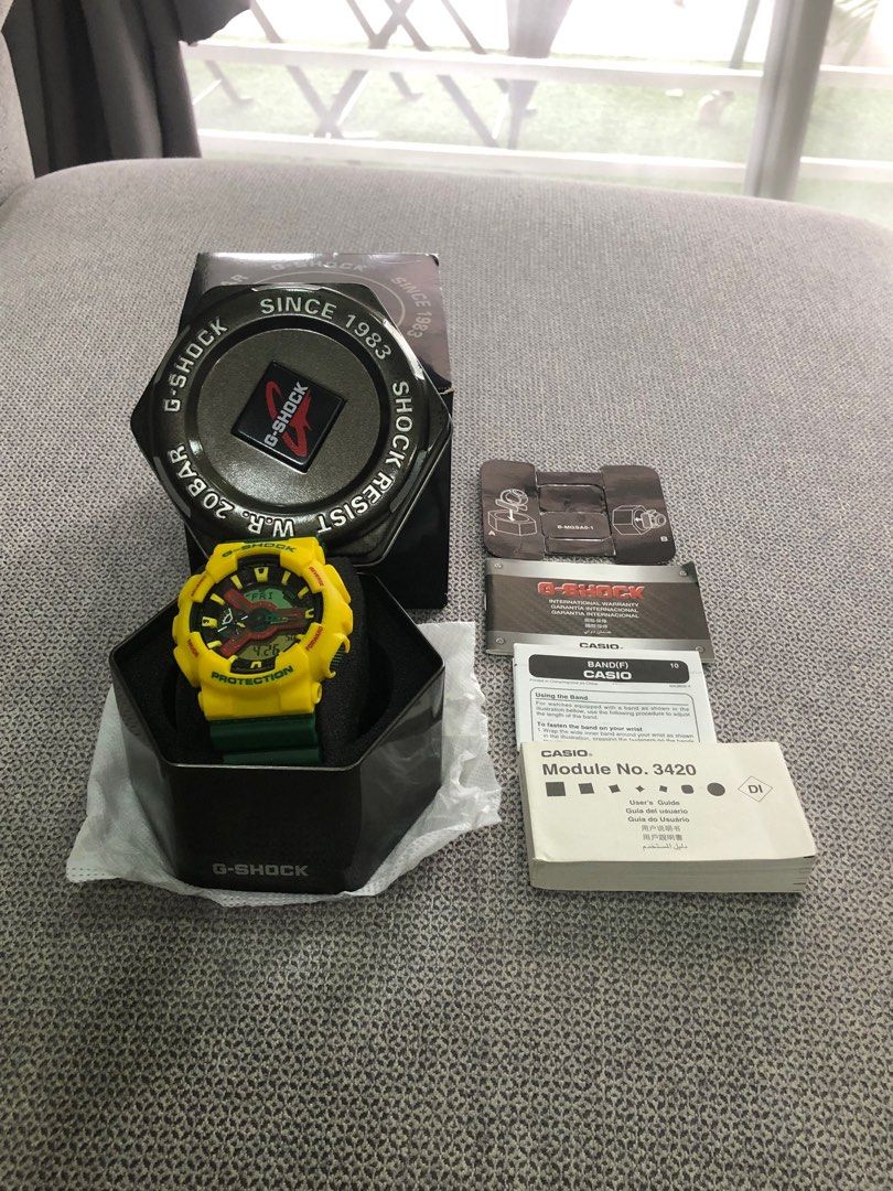 NOS (Rare) G-Shock GA-110 RF - 9ADR Rasta @ Rastafarian, Men's Fashion ...