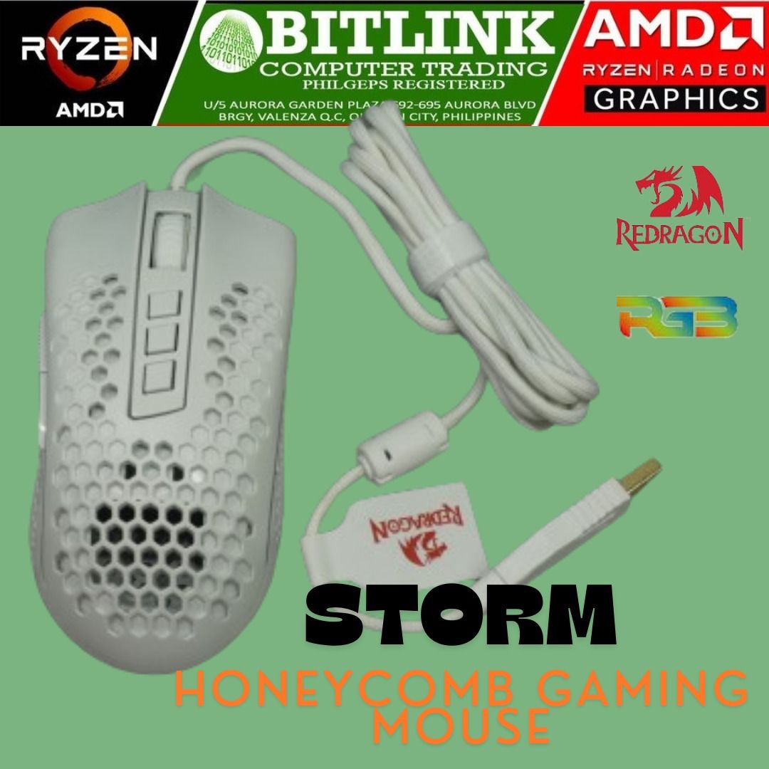 REDRAGON STORM HONEYCOMB GAMING MOUSE RGB, Computers & Tech, Parts ...