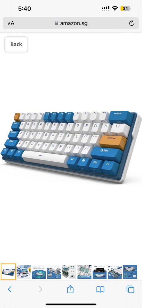 RK ROYAL KLUDGE RK61 Plus Wireless Mechanical Keyboard, Bluetooth/2.4G ...