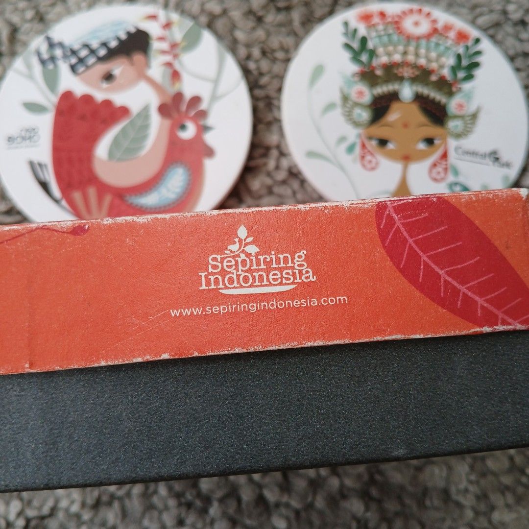 Sepiring Indonesia Coasters Ulik Bali Limited Edition, Perabotan Rumah ...