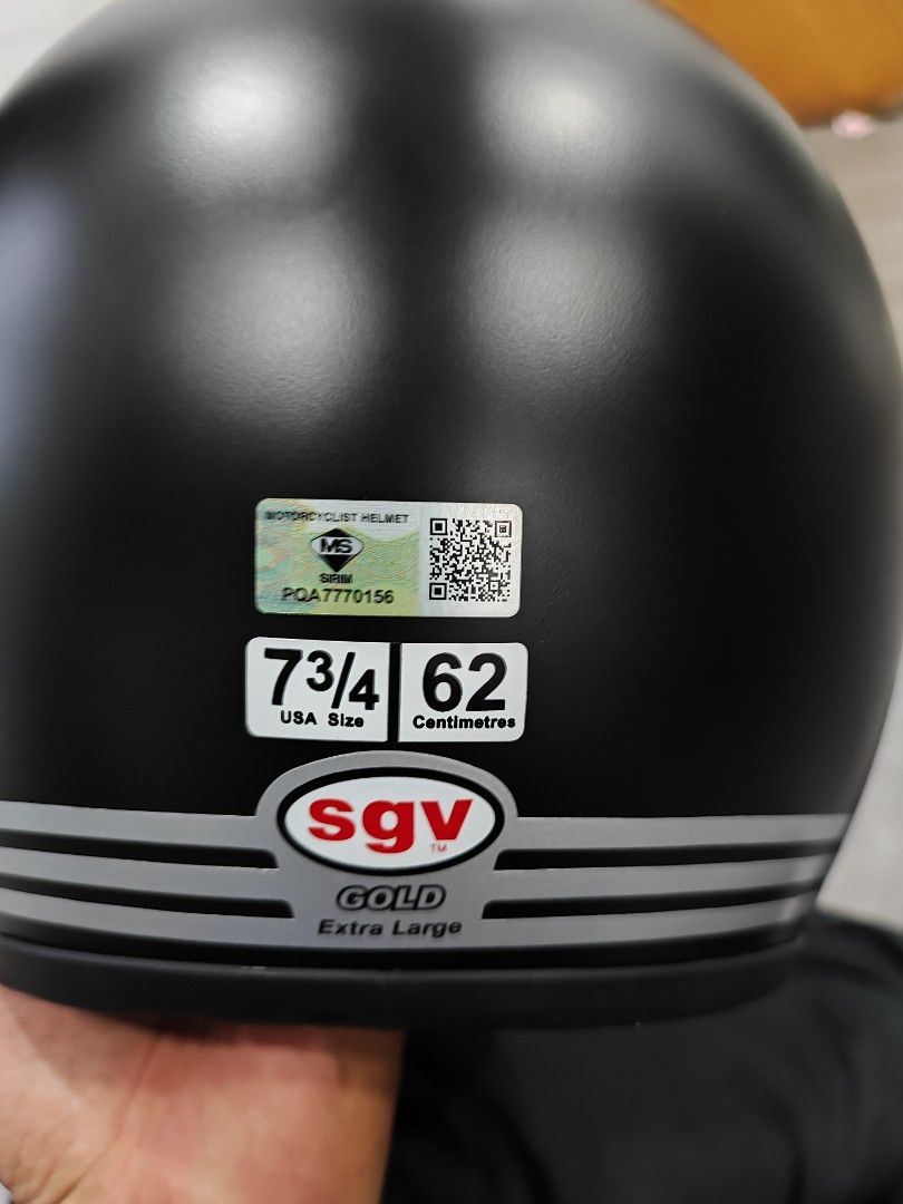 SGV black matte helmet, Auto Accessories on Carousell