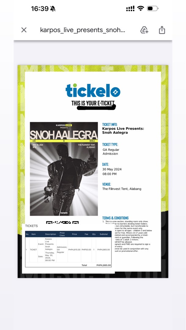 Snoh Aalegra Live in Manila, Tickets & Vouchers, Event Tickets on Carousell