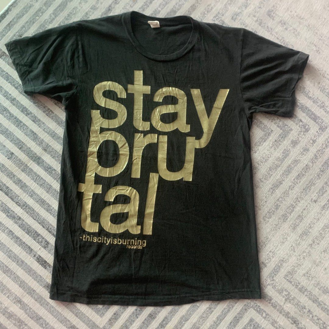 This city is burning records label t shirt, Men's Fashion, Activewear ...