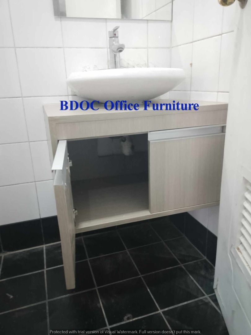Toilet Urinal Partition / Vanity Counter / Vertical Cabinet / Visitor's ...
