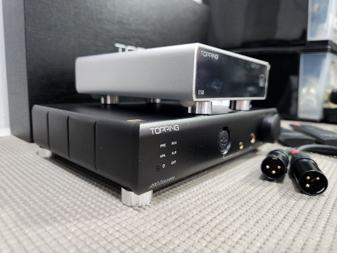 TOPPING A90 Discrete + Topping E50 MQA DAC Fully Balanced DAC+AMP Stack ...