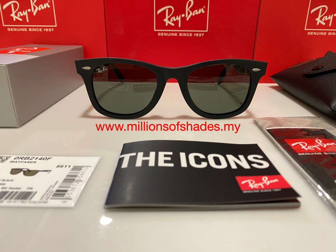 Wayfarer Low Bridge - Matte Black G15, Men's Fashion, Watches ...