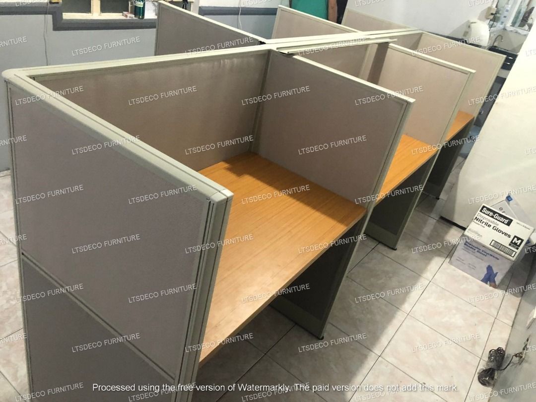 WORKSTATION OFFICE TABLE - OFFICE PARTITION, Furniture & Home Living ...