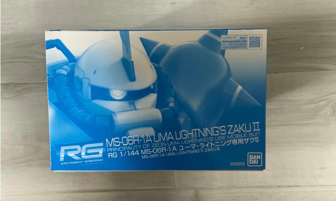 (可油麻，旺角)現貨 行版 RG 1/144 MS-06R-1A UMA LIGHTNING’S ZAKU 高達 模型 Gundam Plastic Kit Figure Model, 興趣及 ...