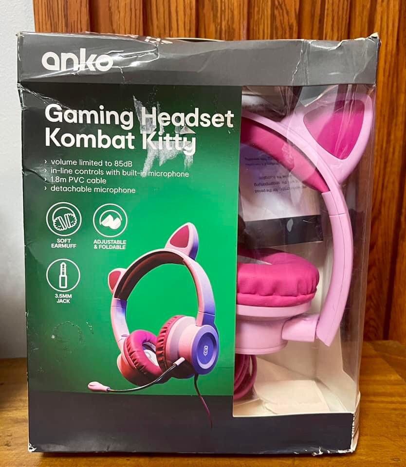 anko gaming headset kombat kitty, Audio, Headphones & Headsets on Carousell