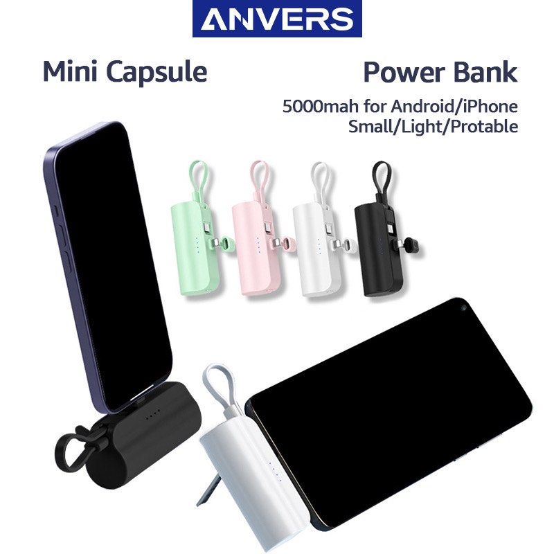 Anvers PowerBank Mini Fast Charging 5000mAh Portable Charger Small ...