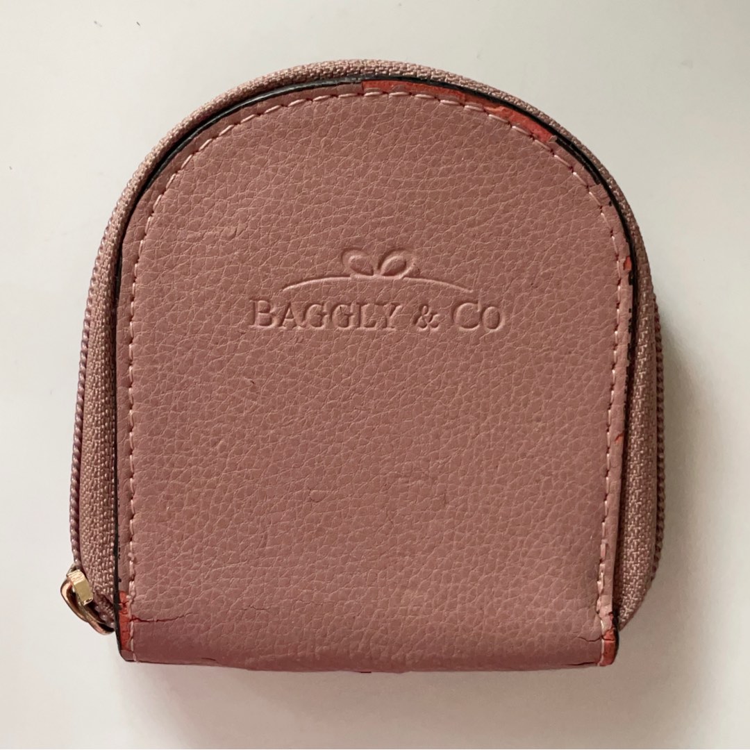 法國經典Baggly&Co皮革領錢包(轉折處皮革龜裂）@qp62-1, 她的時尚, 包包、錢包, 手拿包在旋轉拍賣