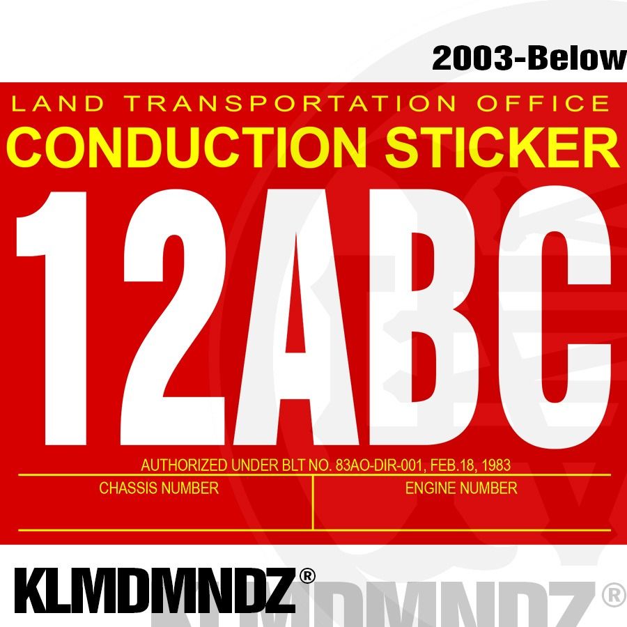 Conduction Sticker Replacement (High Quality Laminated Vinyl Sticker ...