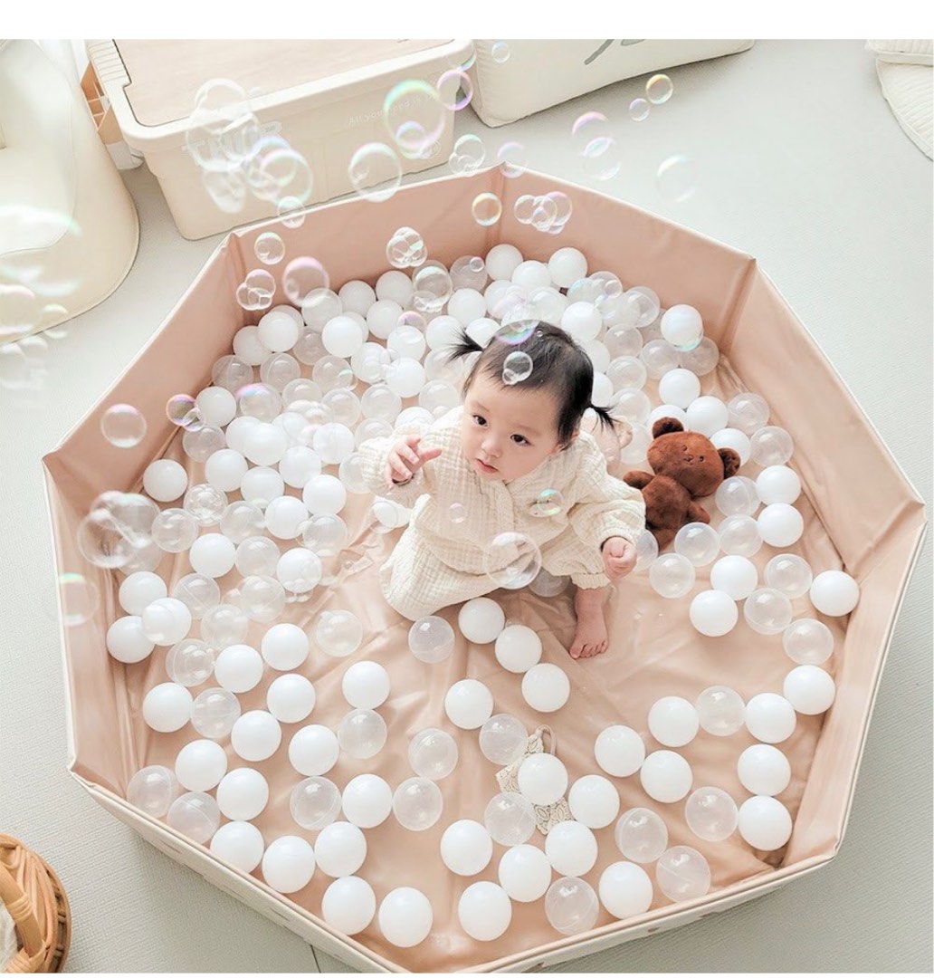 現貨 全新韓國Dot to dot Play Pool 玩水池 波波池 摺疊盤 （夏天兒童玩樂）Dottodot Messy Play, 兒童 ...