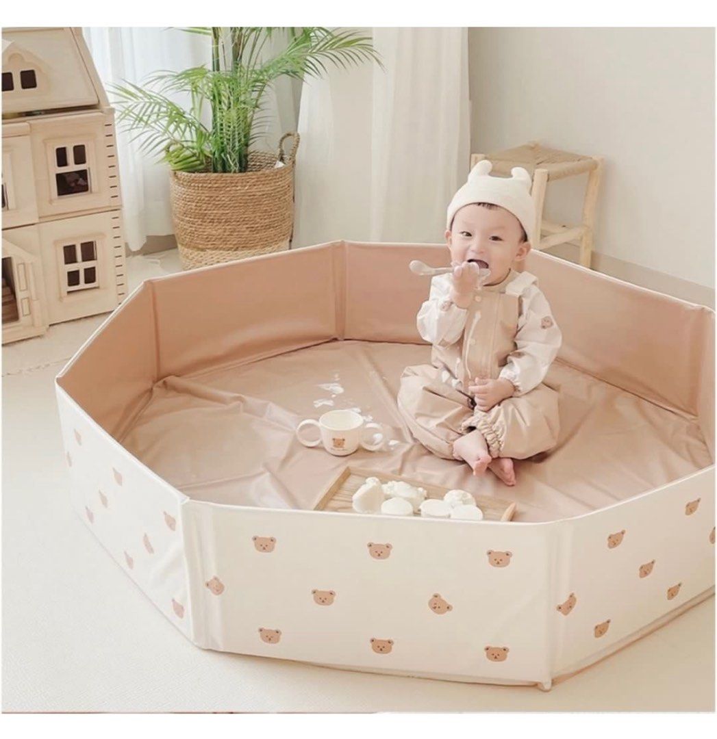 現貨 全新韓國Dot to dot Play Pool 玩水池 波波池 摺疊盤 （夏天兒童玩樂）Dottodot Messy Play, 兒童 ...