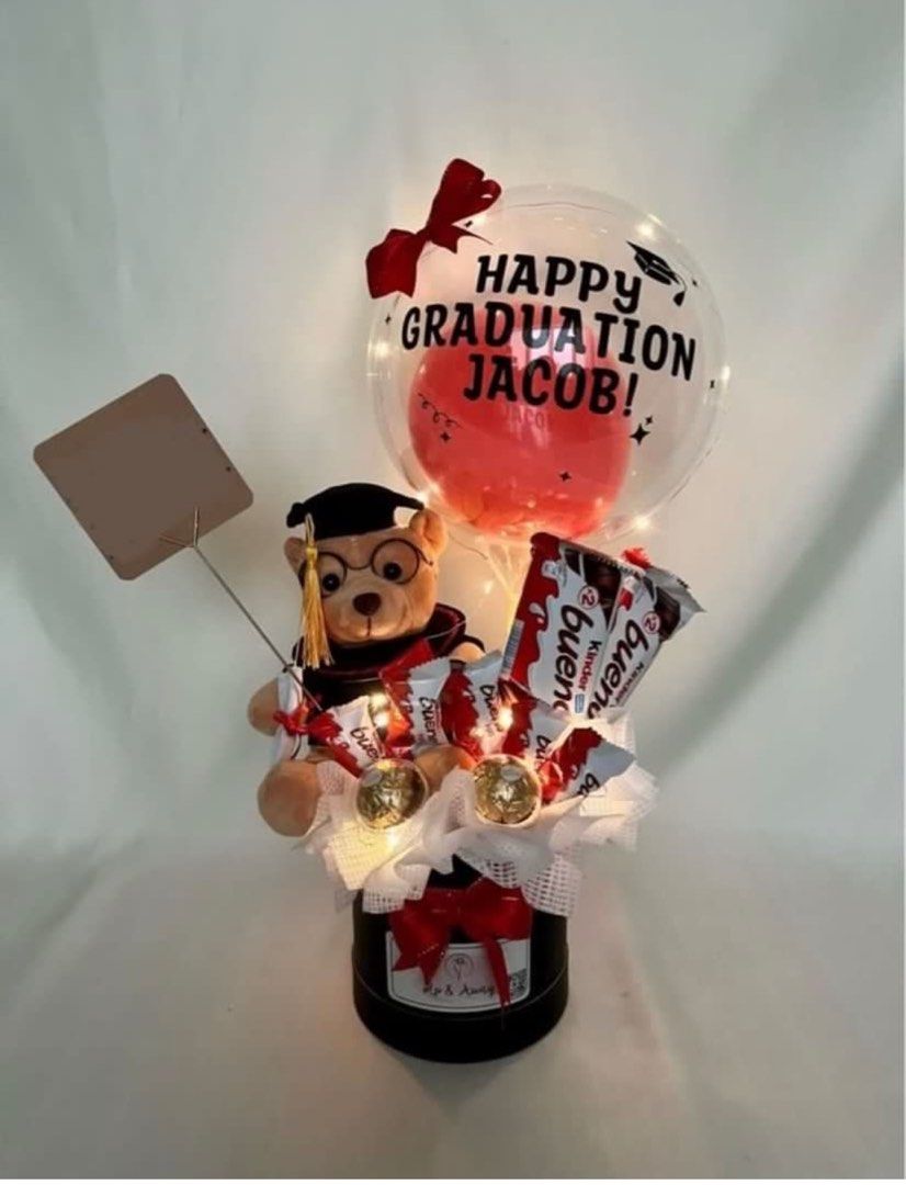 Graduation Bouquet Chocolate Flower Balloon Birthday Gift Ideas ...