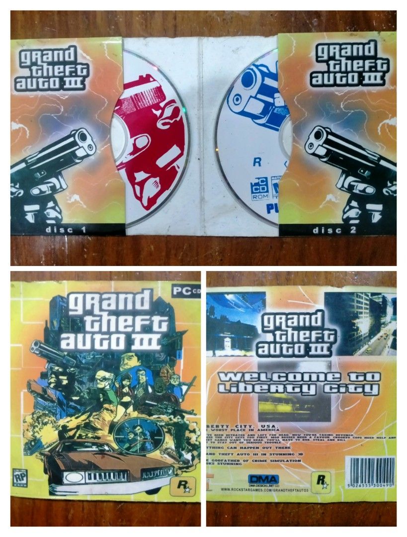 Grand Theft Auto 3 (III) PC CD-ROM Rockstar Video CD VCD Games Computer ...