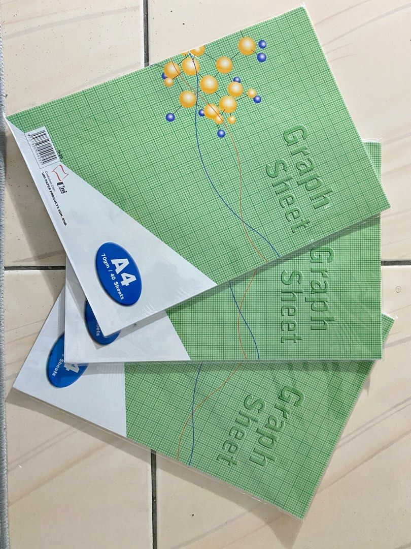 Free Graph Sheet A4 70gm/40 sheets, Hobbies & Toys, Stationery & Craft ...