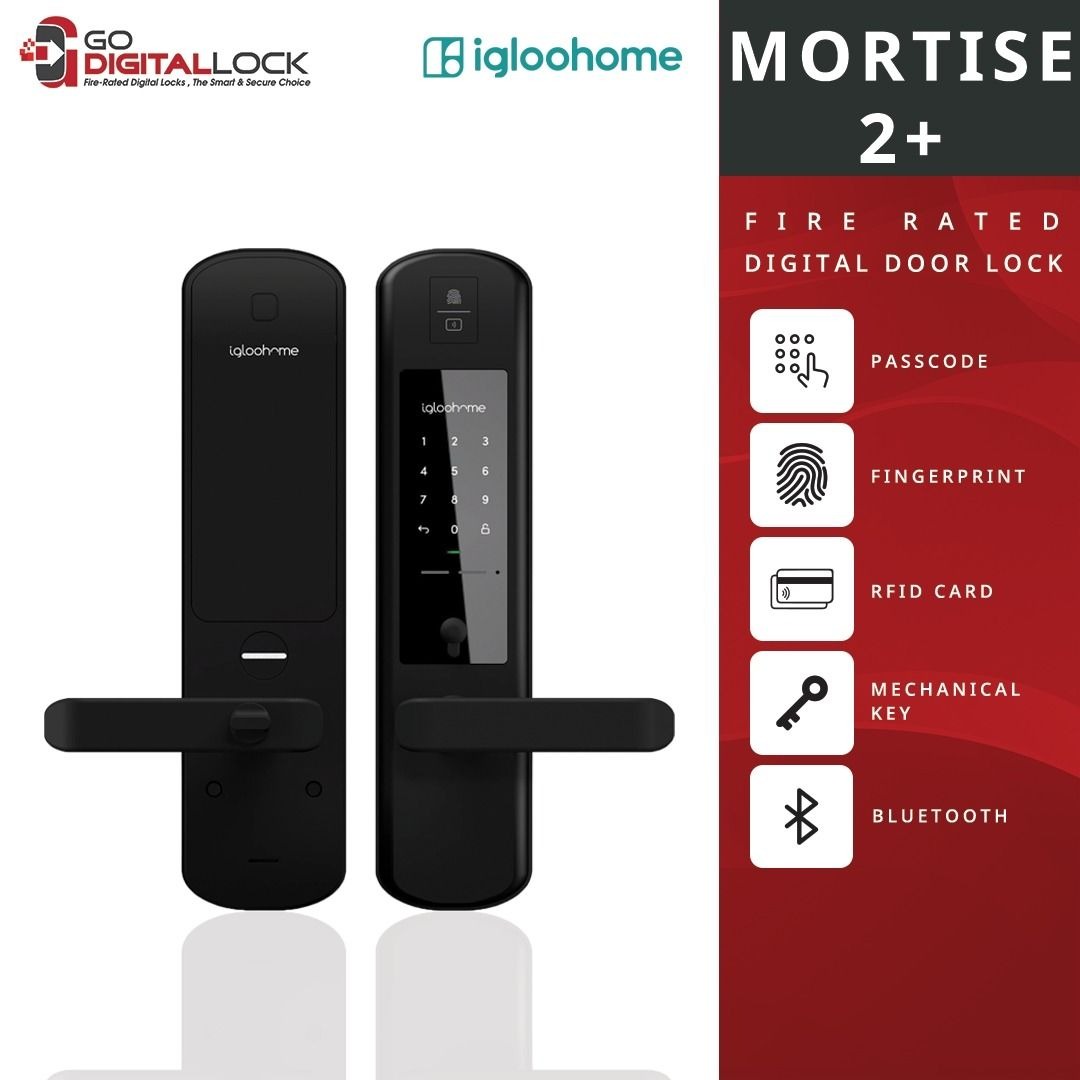 Igloohome Mortise 2+ Fire Rated Digital Digital Door Lock | best locks ...