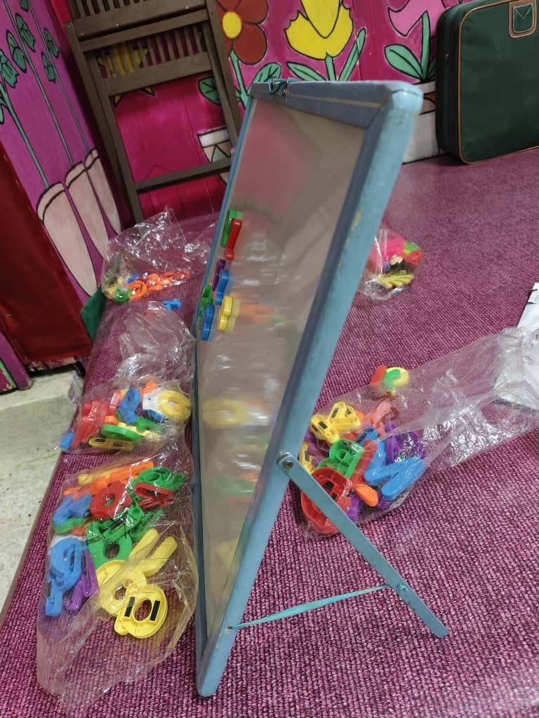 Interactive Board with Magnetic Alphabets and Numbers, Hobbies & Toys ...