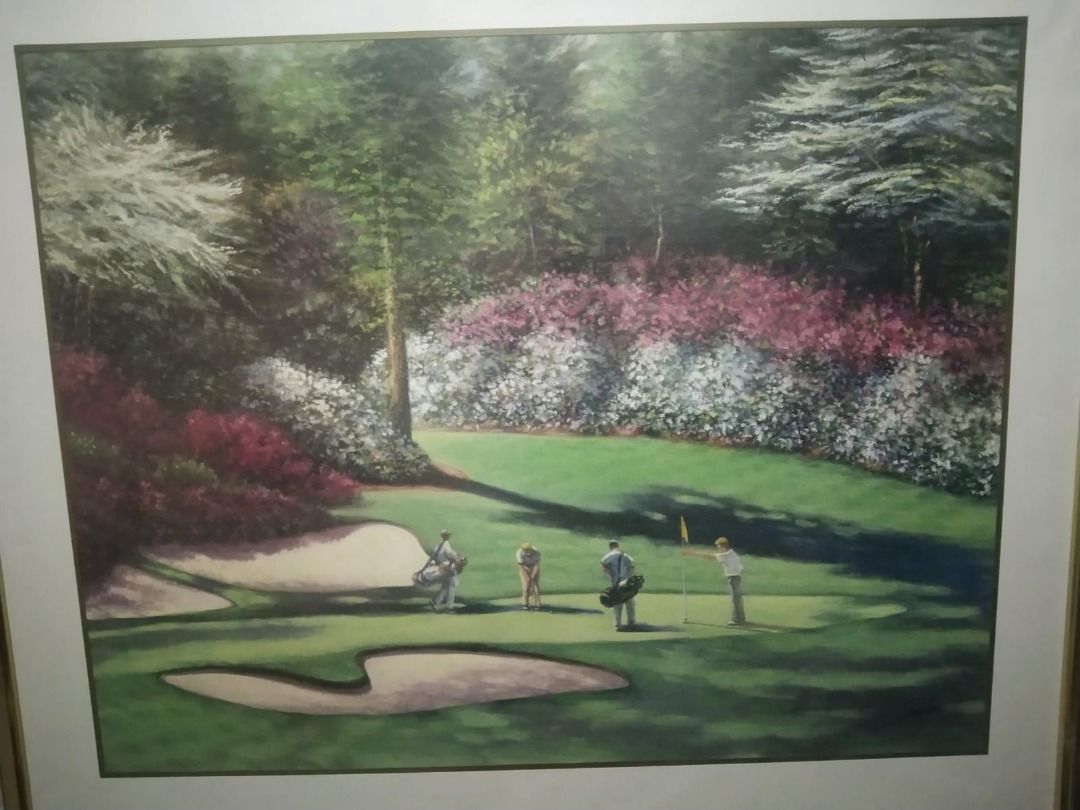 Lukisan Printing Lapangan Golf Bingkai Kaca Kuno Jadul Antik, Antik ... Lukisan Printing Lapangan Golf Bingkai Kaca Kuno Jadul Antik, Antik ...